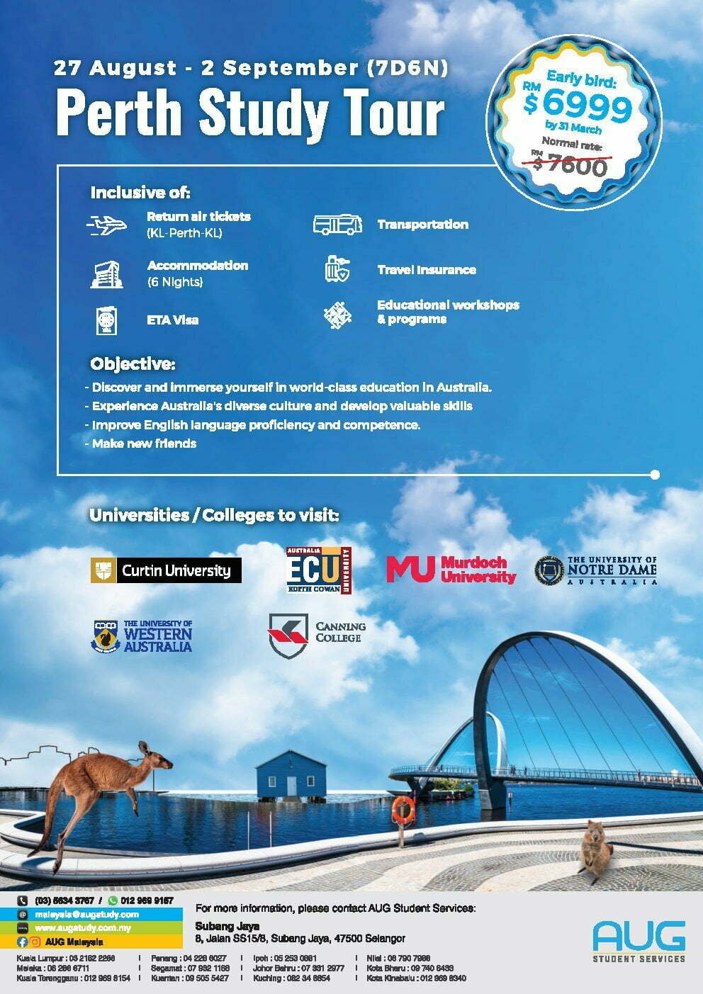 [AUG Malaysia] Perth Study Tour 2023 - AUG Student Services